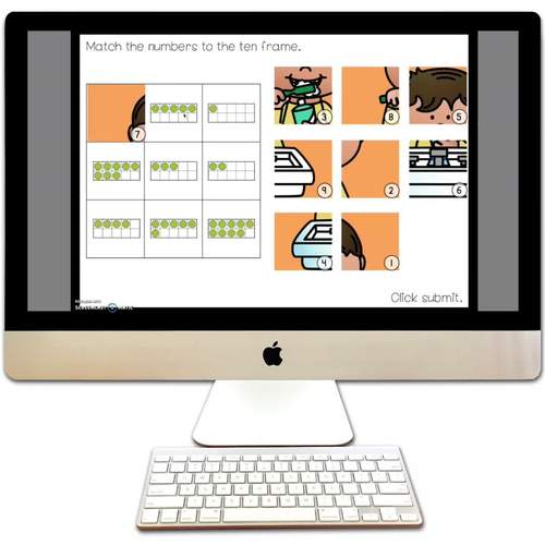 Boom Cards Number Recognition | Number Matching Ten Frames by Sweet ...