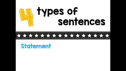 Four types of Sentences | Digital Resource | Distance Learning by Katie ...