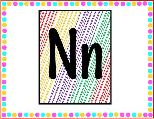 Printable Colorful Alphabet Posters, Editable Alphabets, Wall Display