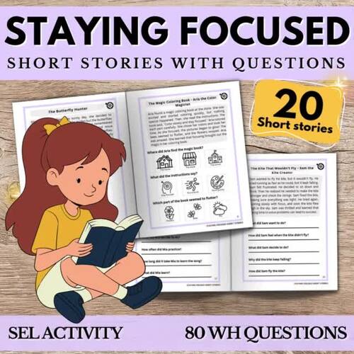 Staying Focused Scenarios With Comprehension Worksheets Autism SEL by ...