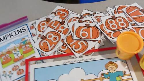 Comparing Number Pumpkins 1-100 Math Activity by Fun Hands-on Learning