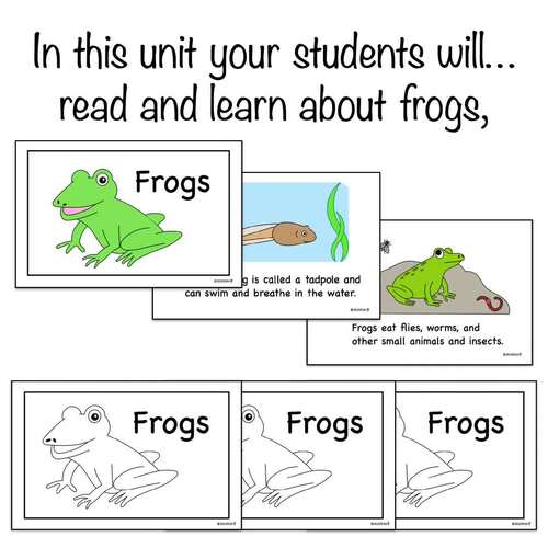Frogs - Nonfiction Writing Unit - for early writers and ESL students