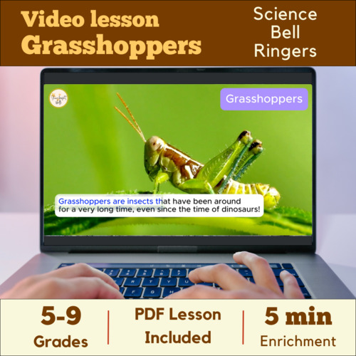 Science bell ringer video (4 min) - Grasshoppers - Middle school