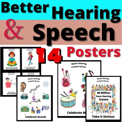 Better Hearing and Speech Month Posters Resource Activities Learning