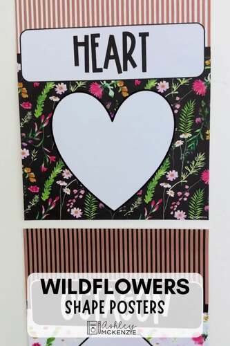 Wildflowers Classroom Decor | Shape Posters - Editable! by Ashley McKenzie