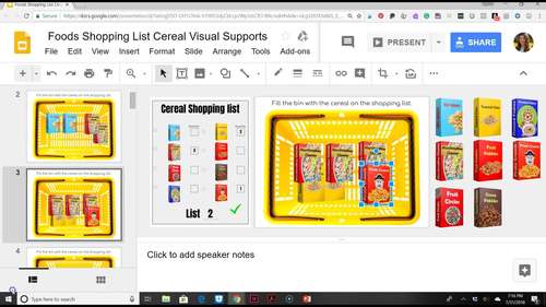 Special Education Grocery Store Shopping List: Cereal Aisle | TPT
