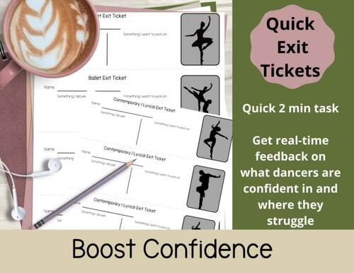 Complete Exit Ticket BUNDLE for Junior High and High School Dance ...