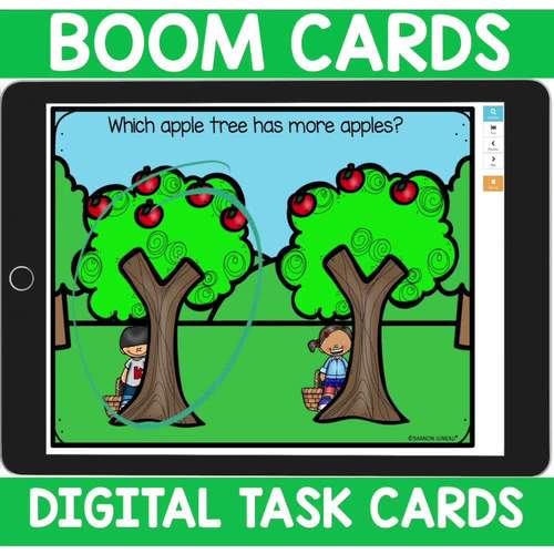 Counting Objects to 10 More Or Less Boom Cards K.CC.C.6 No Prep Math ...