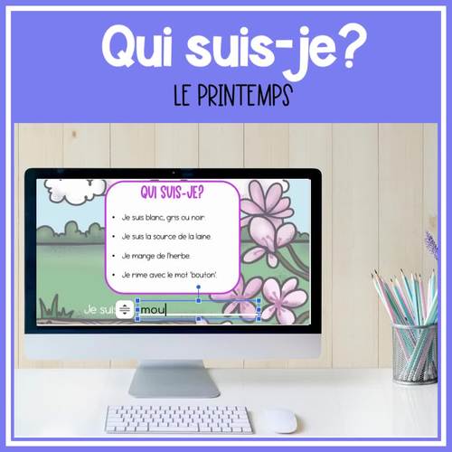 FRENCH Qui suis-je? Le printemps DIGITAL Who am I? Spring | TPT
