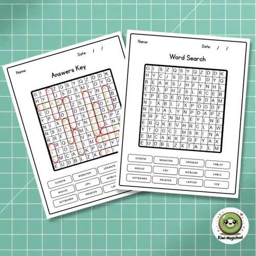 Computer Parts | Technology & Computing | Science Labeling & Coloring