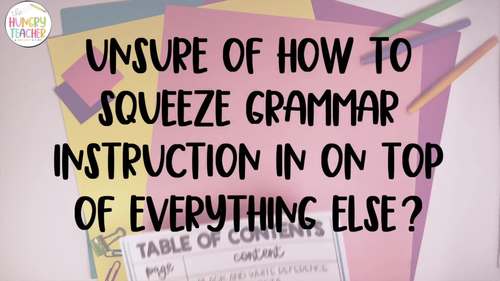 Mentor Sentences for Middle School Grammar Lesson and Activities 6th ...