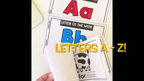 Alphabet Books Letters A-Z Craft | Letter Tracing Coloring Activity ...