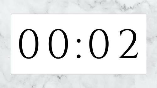 30 WHITE MARBLE Video Countdown Timers - For PowerPoint, Slides, Keynote