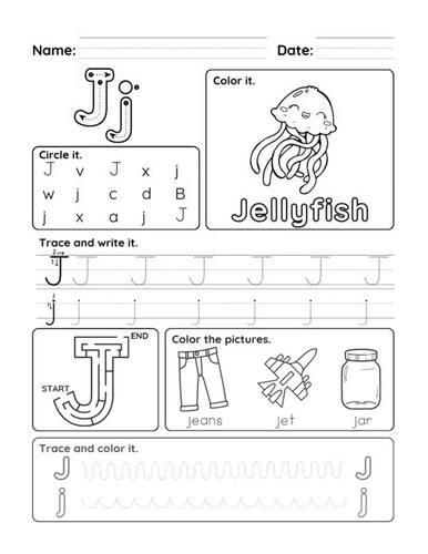 NO PREP Alphabet Tracing and Coloring Worksheets – 26 Handwriting ...
