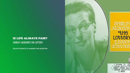 THE LOTTERY [LESSON ACTIVITIES] by The Angry Teacher Store | TPT