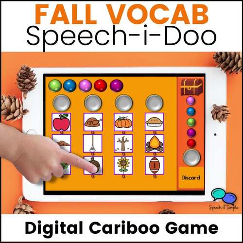 Speech-i-Doo - Fall Vocabulary Digital Cariboo Game - Speech Therapy ...