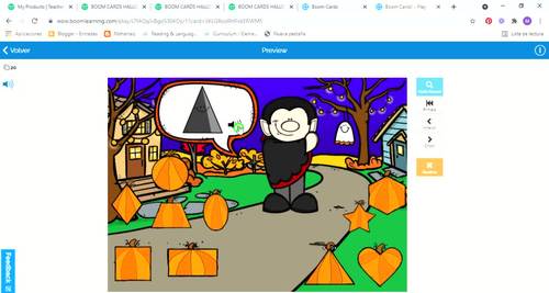 BOOM CARDS HALLOWEEN: SHAPES identification | Geometry game by Ms Herraiz