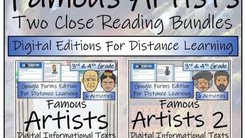Famous Artists Close Reading Mega Bundle Digital & Print | 3rd Grade ...