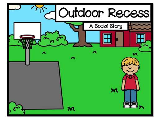 Outdoor Recess Social Stories For Autism and Behavior-Two Printable Books