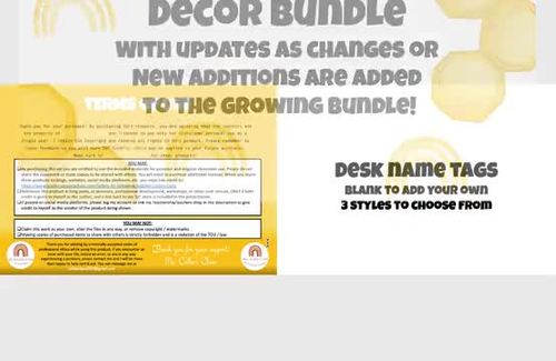 Busy Bee Classroom Decor Bee Theme- Calendar, Name Tags by Ms Callies Class