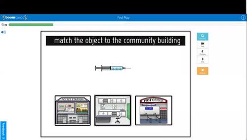 Community Helpers Match Item to Building Life Skills | TPT