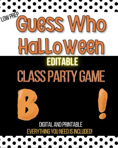 Halloween Class Party Game | Halloween Activity | Halloween Class Party ...