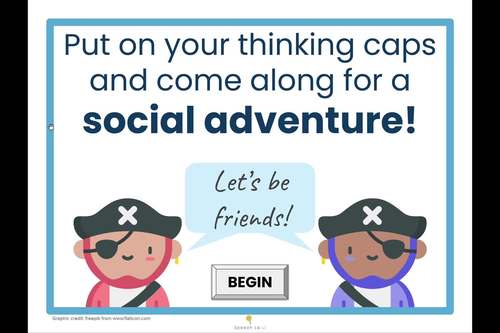 Preschool SOCIAL SKILLS Pirate Game Interactive PDF by speechlali