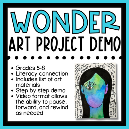 Art Project Teacher Demo - Wonder (Grades 5-8) by Fonts by Leah | TPT