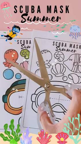 DIY Scuba Diver craft Costume cut and paste Beach day printable paper ...