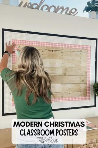 Modern Christmas Classroom Posters - Editable! by Ashley McKenzie