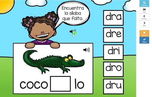 BOOM Cards Sílabas trabadas Dr (dra, dre, dri, dro and dru)- Distance ...