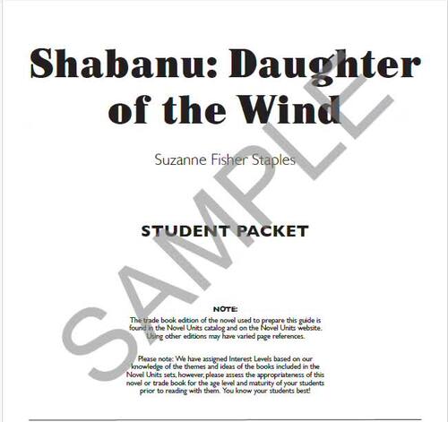 Shabanu: Daughter of the Wind Novel Units® Student Packet Novel Study