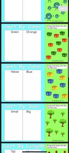 Earth Day Digital Interactive Activity- Sort by Attributes (size, color ...