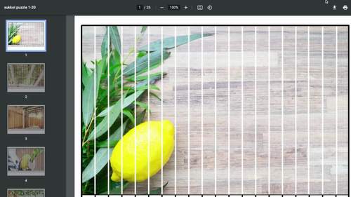 25 Real Photo Sukkot Number Order Puzzles 1-20 by Learning with Ms Pam
