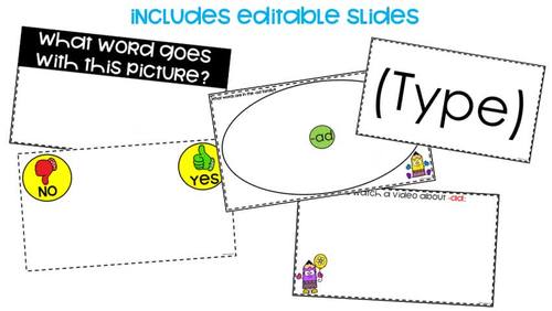 SHORT A Word Family Slides in PowerPoint and Google Slides by DN Creations