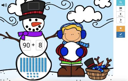 Winter Place Value to 99 Different Forms Boom Cards | TPT