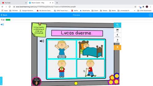 Los verbos en Español | Verbs in Spanish | Boom Cards by Sra Tatiana