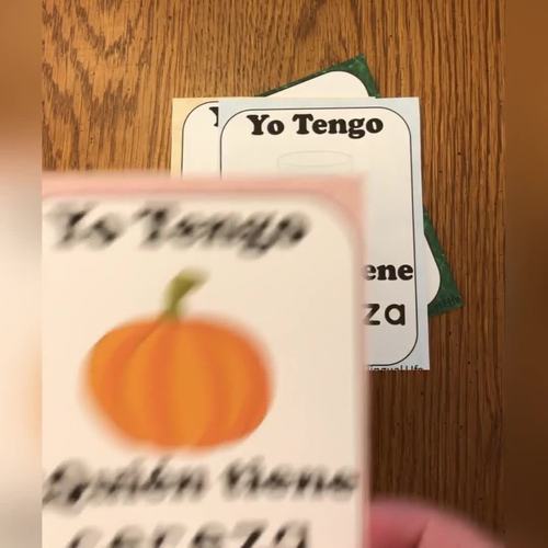 Spanish Comida I Have Who Has Vocabulary Game Yo Tengo Quien Tiene