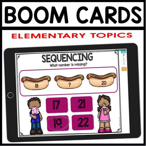 Sequencing Boom Cards | Digital Task Cards | 1st Grade Math Games