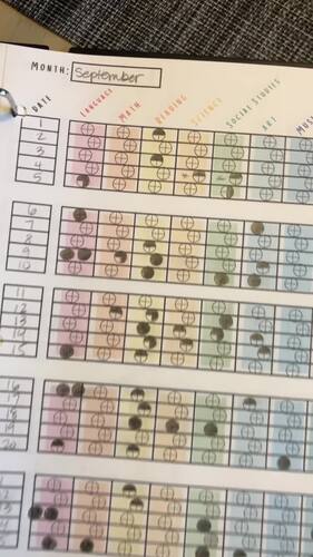 Easy Homeschool Hour Tracker - using 15 minute increments - shade in ...