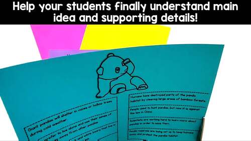 Main Idea and Supporting Details Activity Sentence Sort Graphic ...