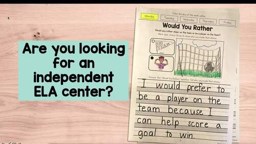 Daily Writing Journal Prompts Center | First Grade | Full Academic Year