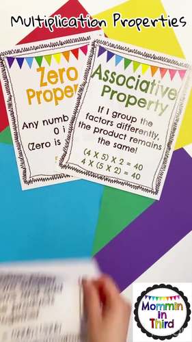 Properties of Multiplication Posters l Bulletin Board Anchor Chart
