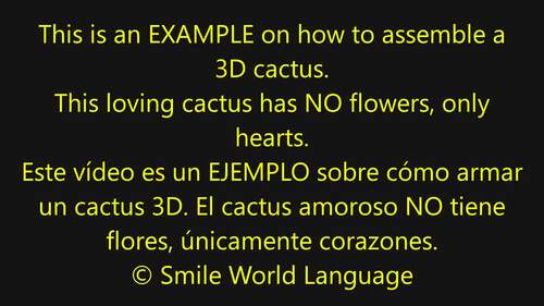 3D Loving Cactus Paper Craft easy Gift Card Manualidad Día Madre Mother ...