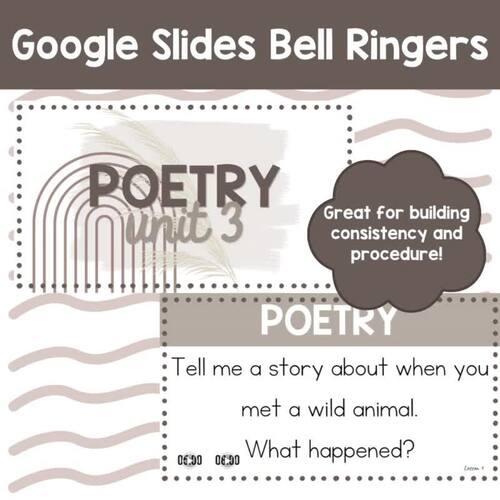 CKLA Grade 5 Unit 3 Poetry Bell-ringers: Daily Writing Prompts | TPT
