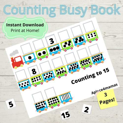 Counting Busy Book, Numbers Busy Book, Worksheets by Aplace4mamas
