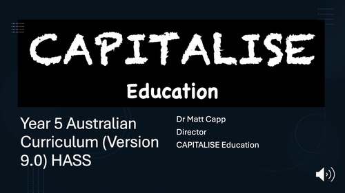 Year 5 Australian Curriculum (Version 9.0) HASS by Matt Capp | TPT