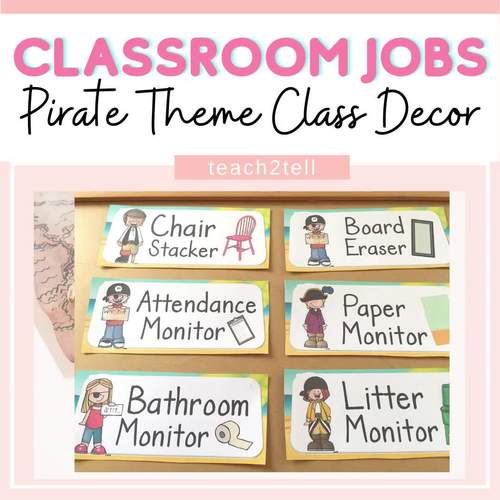 PIRATE CLASS DECOR: EDITABLE CLASSROOM JOBS by Teach2Tell | TPT