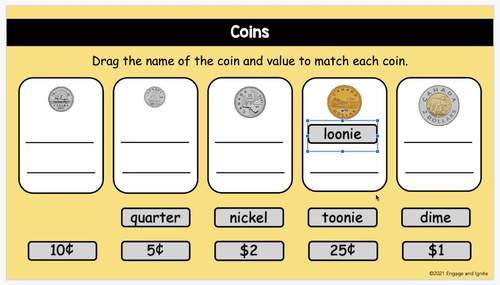 DIGITAL Canadian Money Interactive Activities by Engage and Ignite
