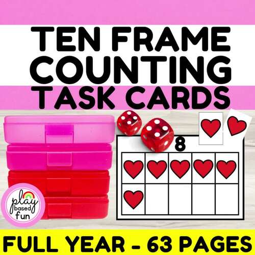 TEN FRAME TASK CARDS, COUNTING MATH CENTER, Blank Ten Frames Printable ...